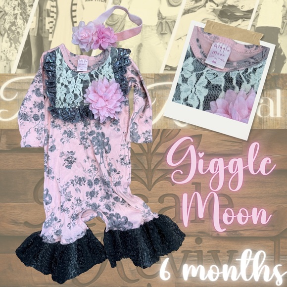 Giggle Moon | One Pieces | Vintage Giggle Moon Boutique Romper 6m Faux ...